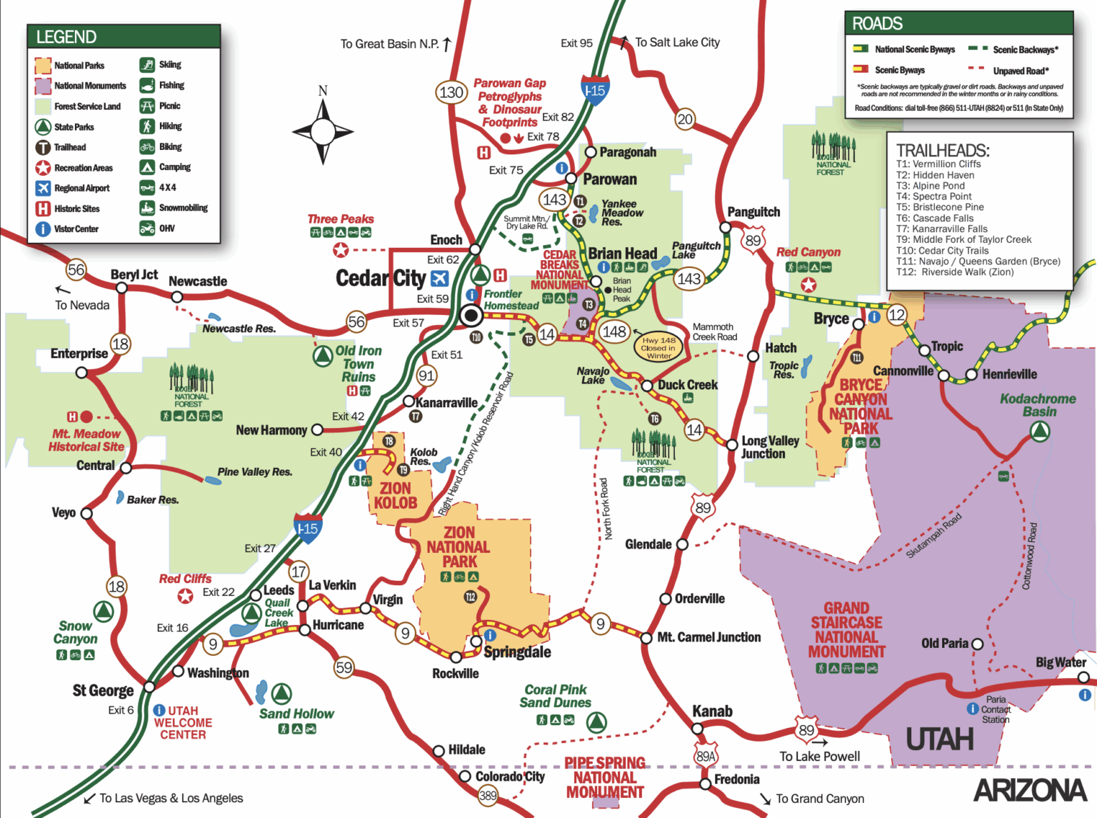 Interactive Southern Utah Maps | Hiking Trails | OHV Trails